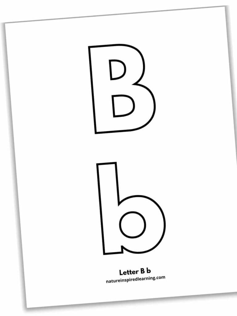 Letter B Worksheets - Nature Inspired Learning