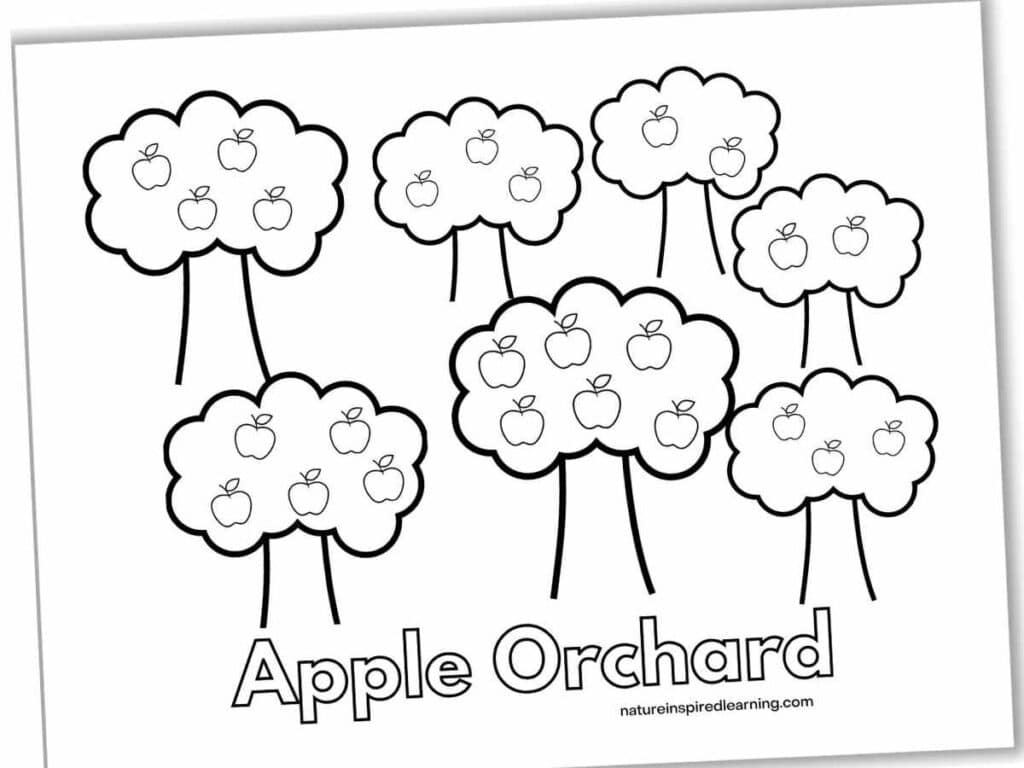 Apple Tree Coloring Pages - Nature Inspired Learning