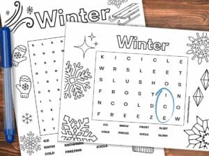 Winter Word Searches - Nature Inspired Learning